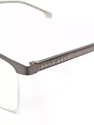 BOSS Rectangle Semi-rimmed Eyeglasses