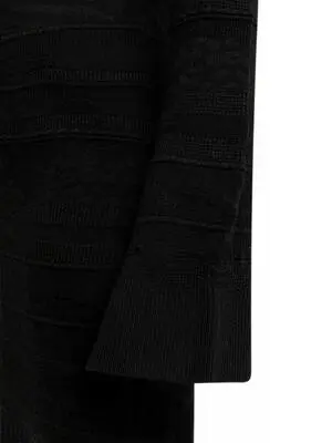 LANEUS Jacquard-knit Turtleneck Midi Dress
