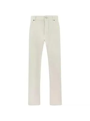 Paul & Shark Varese Cotton Straight-leg Trousers - White