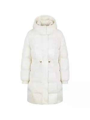 Patrizia Pepe Quilted Hooded Jacket - White