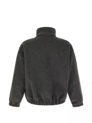 SONG FOR THE MUTE Half-zip Logo-patch Sweater - Grey