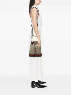 Gucci 2016-2026 Gg Supreme Web Ophidia Bucket Bag