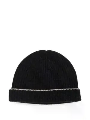 Arch4 Ribbed-knit Beanie Hat - Grey
