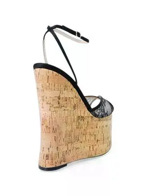 ANDREA WAZEN 150mm Bardot Wedge Sandals
