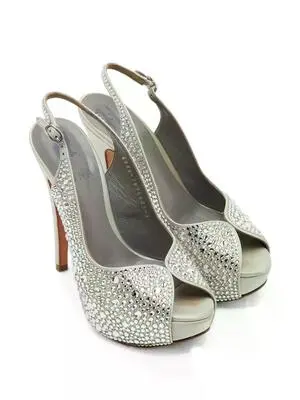 GINA Crystal-embellished Slingback Pumps