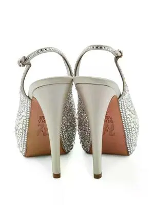GINA Crystal-embellished Slingback Pumps