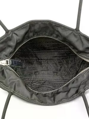 Prada 2013-2025 Spazzolato Trimmed Tessuto Tote Bag