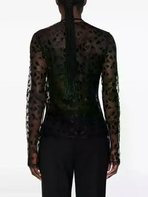 Fendi Lace Long-sleeve Top