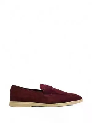 BOUGEOTTE Loisir Gomme Suede Loafers - Red