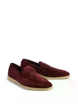 BOUGEOTTE Loisir Gomme Suede Loafers - Red