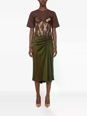 Giuseppe Di Morabito Lace-corset T-shirt