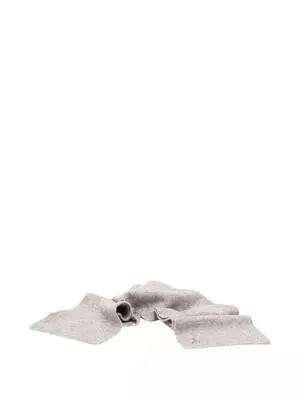 Patrizia Pepe Fly-motif Wool Scarf - Grey