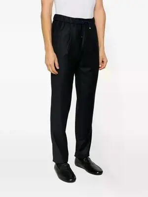 DRUMOHR Drawstring-waist Pleated Trousers - Blue