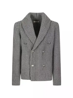 LBM Double-breasted Ribbed-knit Sweater