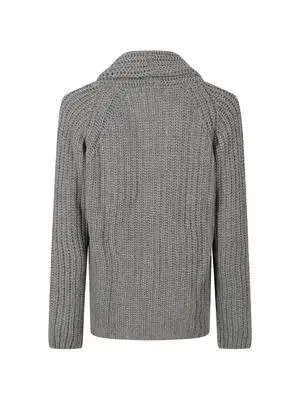 LBM Double-breasted Ribbed-knit Sweater