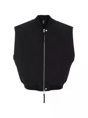 THOM KROM Zip-up Vest - Black