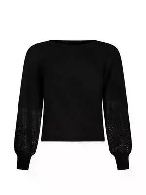 Derhy Nancy Puff-sleeve Sweater - Black
