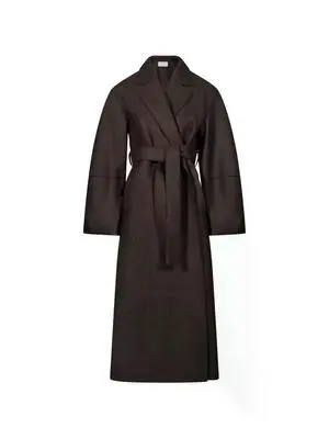 Harris Wharf London Belted Balloon-sleeve Oversized Coat