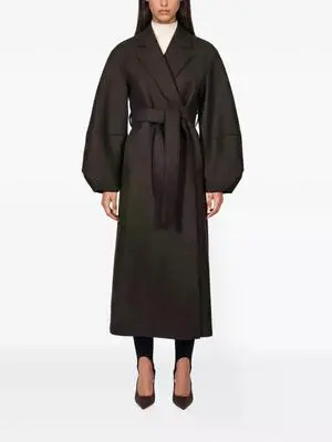 Harris Wharf London Belted Balloon-sleeve Oversized Coat