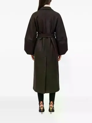 Harris Wharf London Belted Balloon-sleeve Oversized Coat