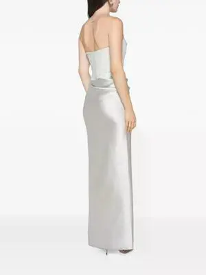 Solace London Seri Strapless Draped Maxi Dress