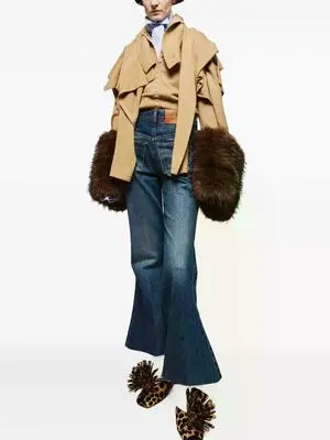 A.W.A.K.E. Mode Cropped Flared Jeans