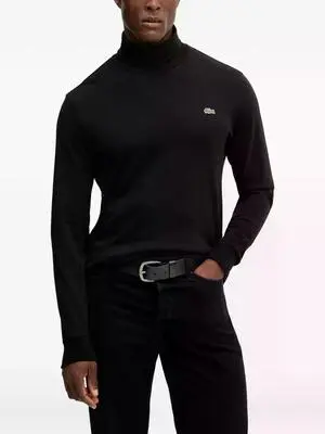 Lacoste Roll-neck Long-sleeve T-shirt - Black