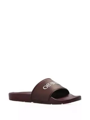 Off-White Bookish Sliders - Brown