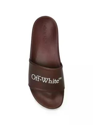 Off-White Bookish Sliders - Brown