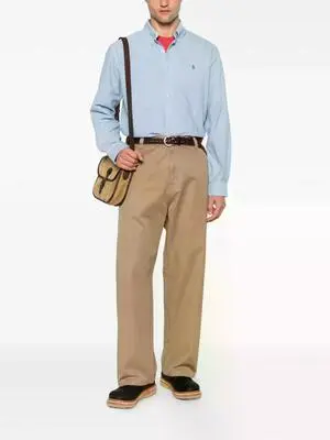 Polo Ralph Lauren Embroidered-logo Button-down Shirt - Blue