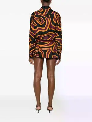 Emilio Pucci Labirinto-print Mini Shirt Dress
