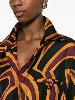 Emilio Pucci Labirinto-print Mini Shirt Dress