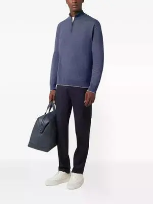 Paul & Shark Piuma Wool Half-zip Sweater - Blue