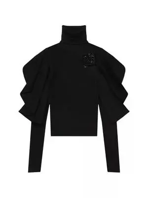 Blumarine Puff-sleeve Roll-neck Sweater