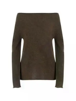 LAUREN MANOOGIAN Fine-knit Boat-neck Sweater - Green