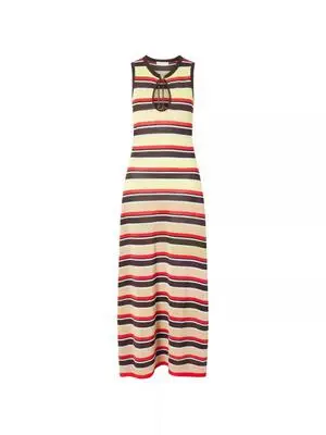 Rabanne Striped Bead-embellished Maxi Dress