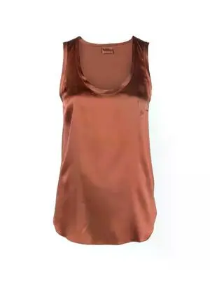 Brunello Cucinelli Silk Scoop-neck Top
