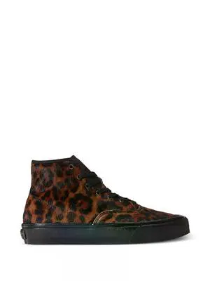 VANS Authentic Hi 2.0 Leopard-print High-top Sneakers - Brown
