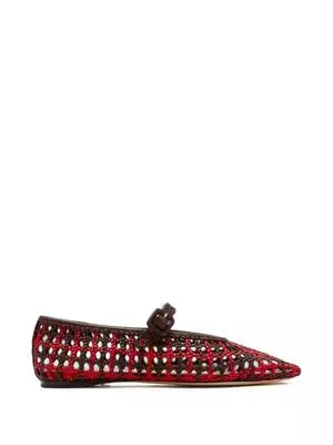 LOEFFLER RANDALL Junia Woven Leather Ballet Flats