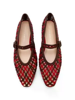 LOEFFLER RANDALL Junia Woven Leather Ballet Flats
