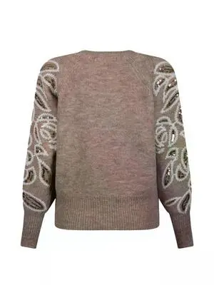 Derhy Sequin-embellished Embroidered Sweater