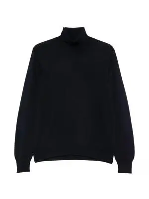 Tagliatore Roll-neck Wool Sweater - Blue