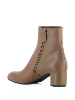 DEL CARLO Side-zip Leather Ankle Boots