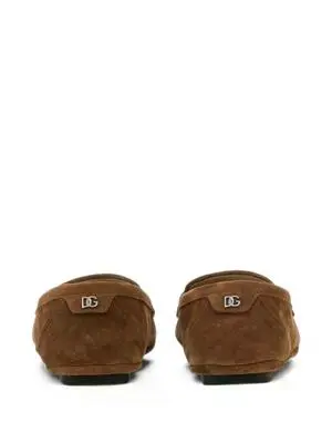 Dolce & Gabbana Dg Logo Suede Loafers