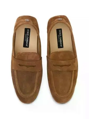 Dolce & Gabbana Dg Logo Suede Loafers