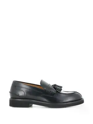 TASSINARI Tassel-detail Leather Loafers - Black