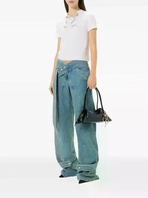 Blumarine Belted Panelled Jeans