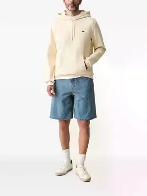 Lacoste Logo-patch Drawstring Hoodie - Neutrals