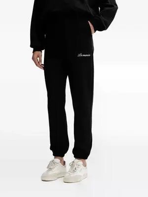 LA MANIA Ridge Logo-embroidered Track Pants - Black