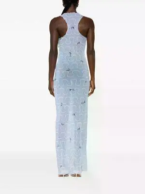 Emilio Pucci Graphic-print Scoop-neck Maxi Dress